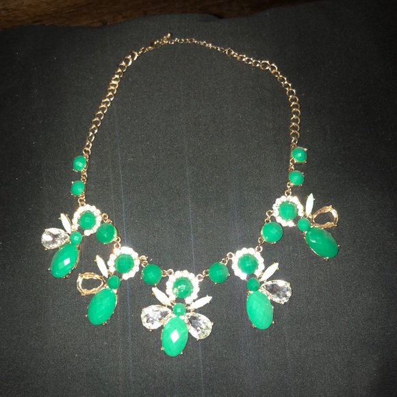 Jewelry | Beautiful Green And Gold Chunky Necklace | Poshmark
